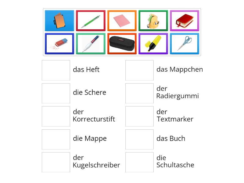 Die Schulsachen - Match up
