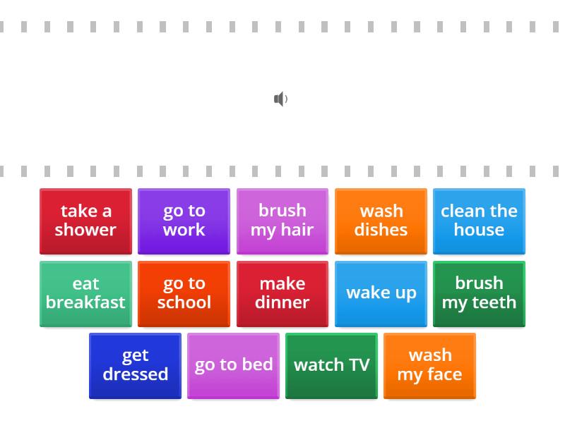 Daily Routines Listening - Find the match