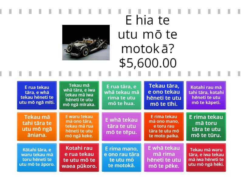 E hia te utu ..? - Find the match