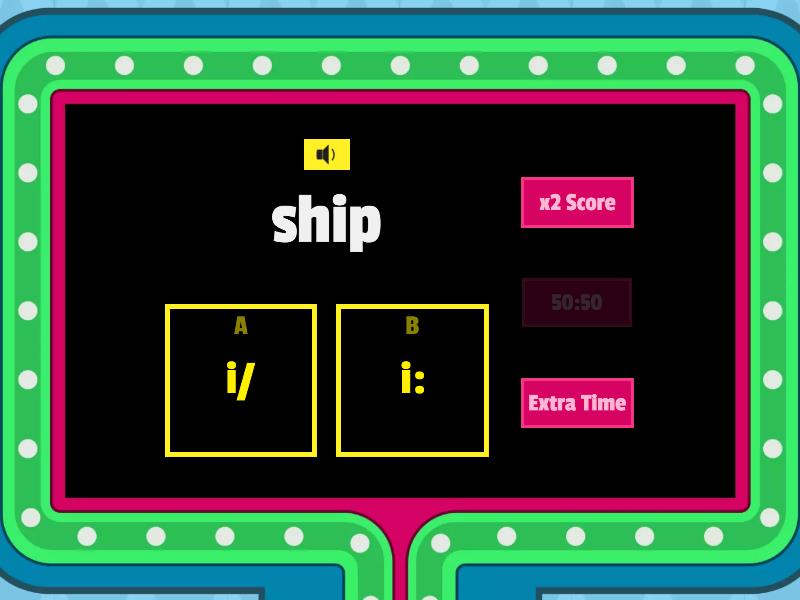 Minimal pairs: ship or sheep - Gameshow quiz