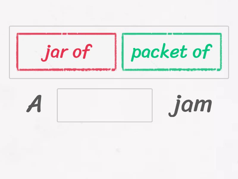 Uncountable Nouns - Containers - Complete the sentence