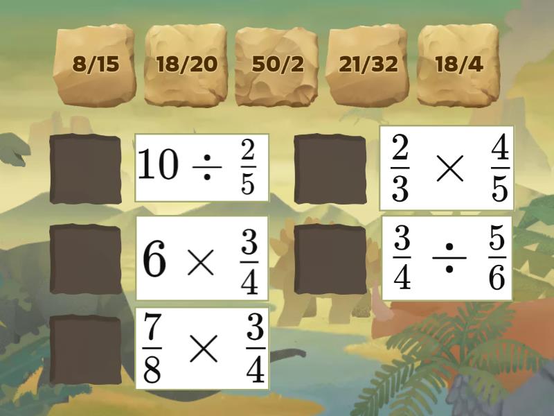 multiply and divide fraction - Match up