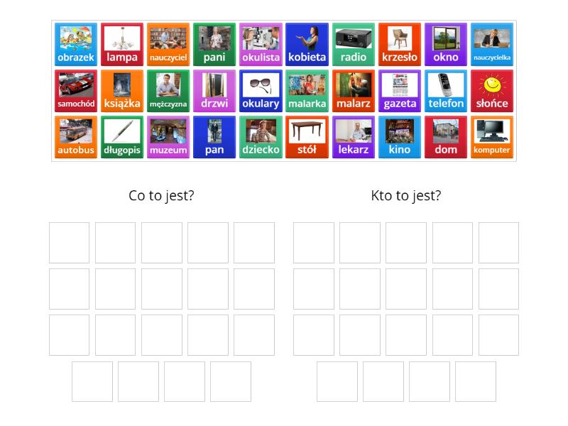 Co to jest? Kto to jest? - Group sort