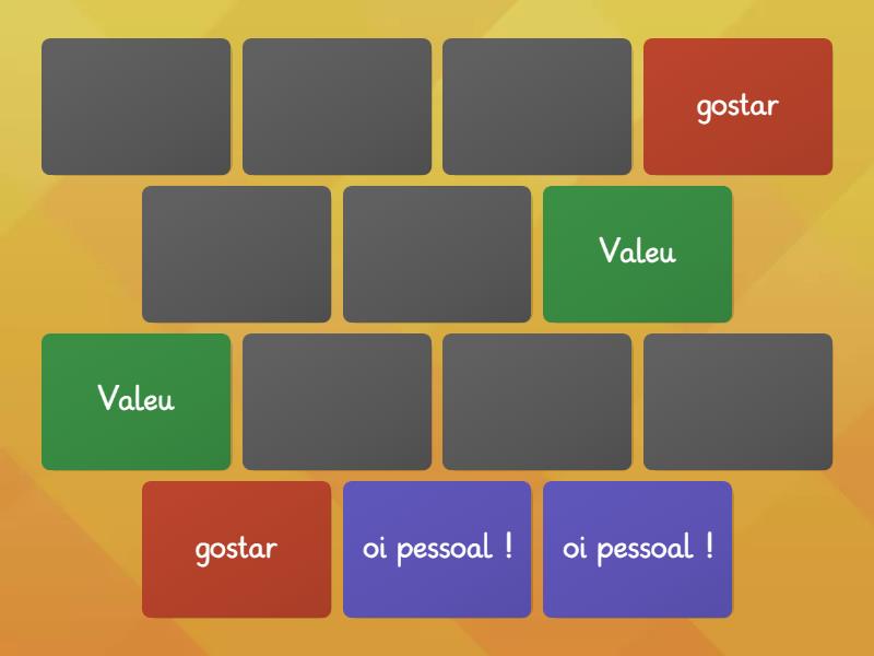linguagem formal e informal - Matching pairs