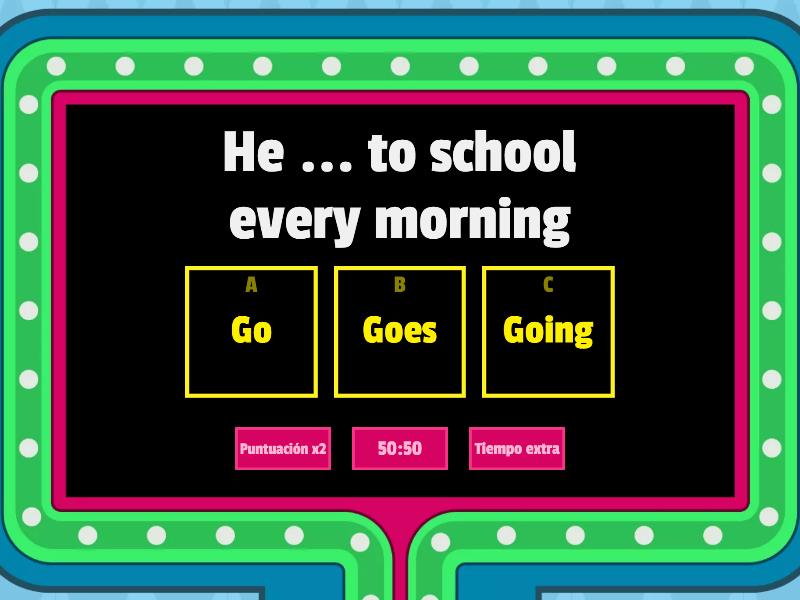Simple present game. - Gameshow quiz
