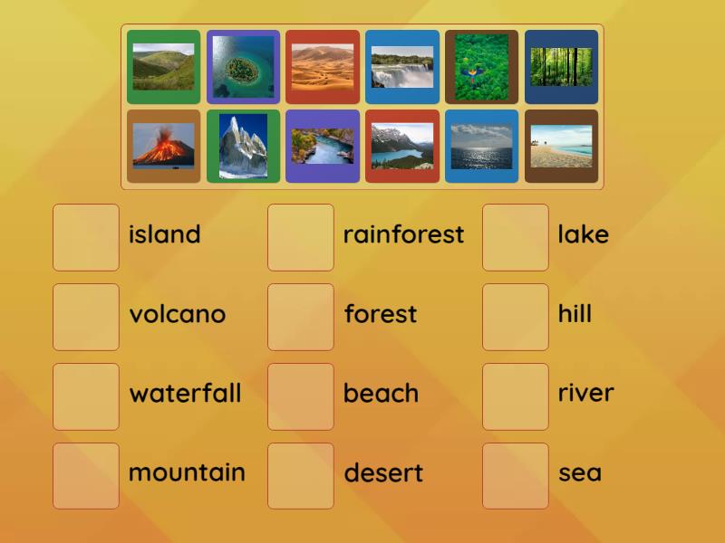 Geographical features Vocabulary - Match up