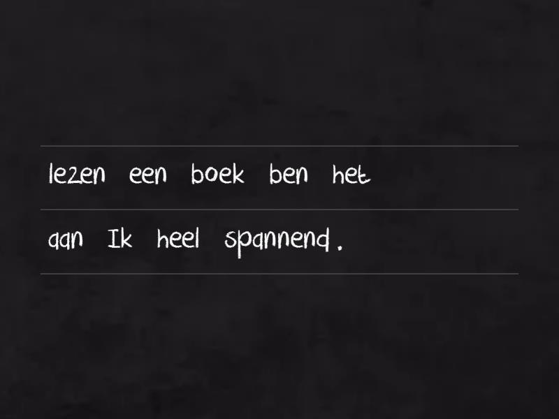 CP+3 H9 Woordvolgorde: Aan het + infinitief - Ontwarren