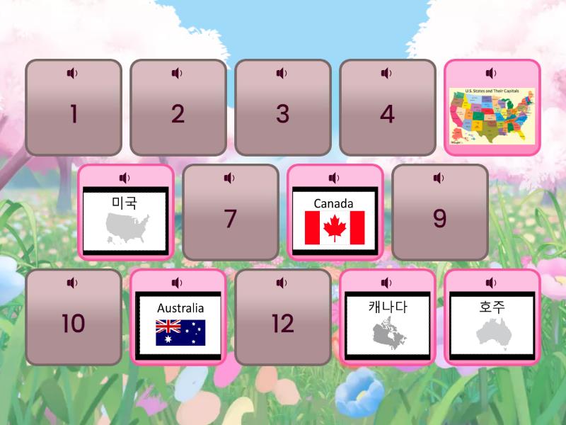 Country Match Guided Practice - Matching pairs