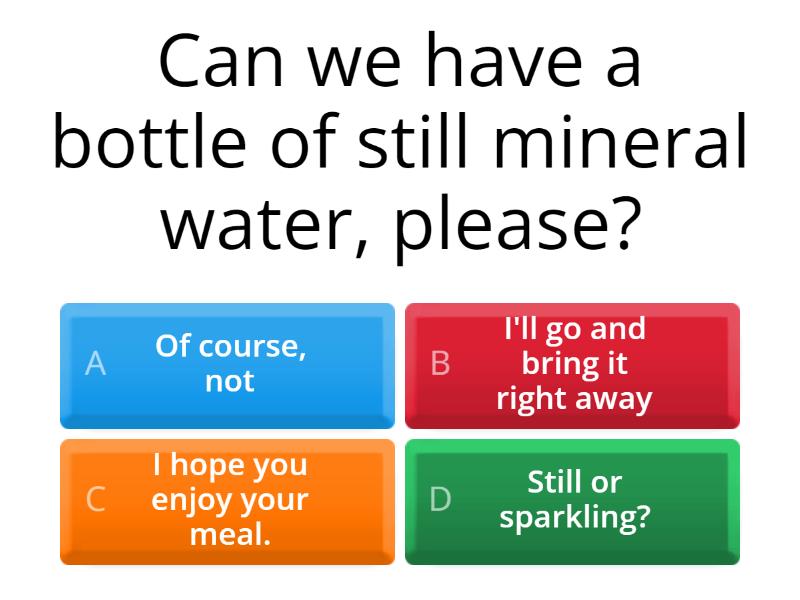 waiter phrases - Quiz