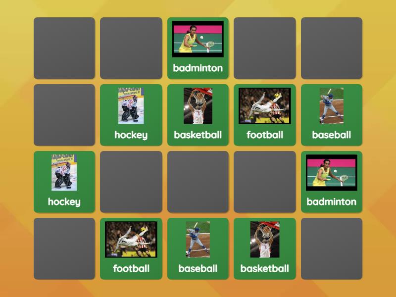 Sports Club - Matching pairs