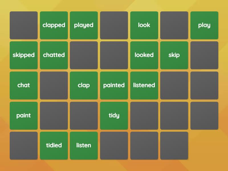 Past tense - Matching pairs
