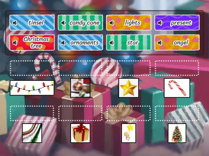 Decorate a christmas tree - Match up