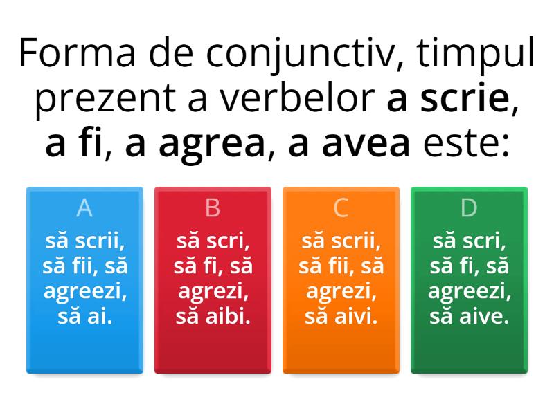Modul conjunctiv - Quiz