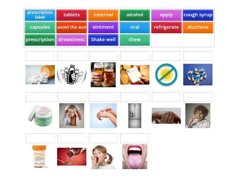 Reading Medication Labels - Match up