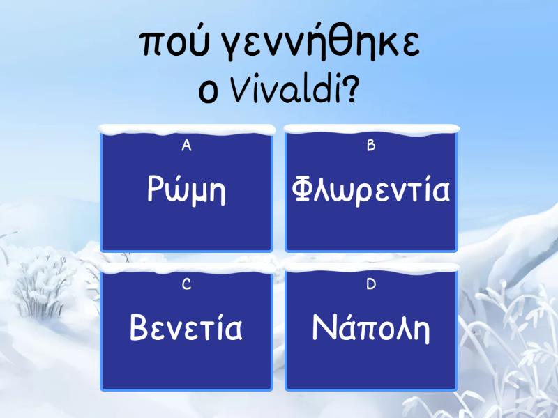 Antonio Vivaldi - Quiz