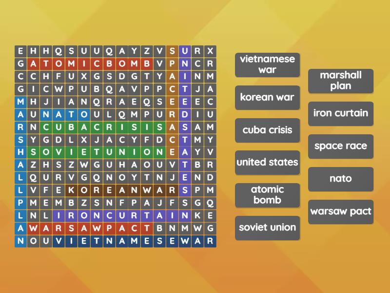 cold war - Wordsearch
