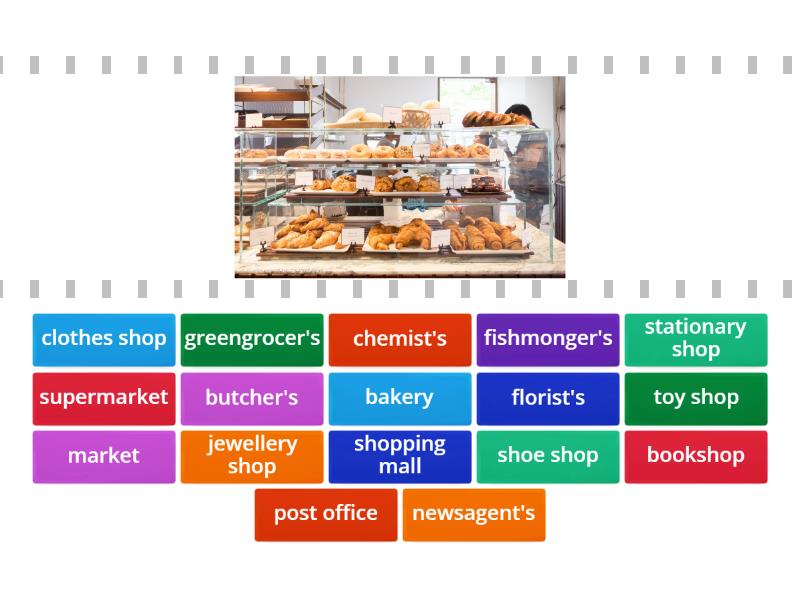 Types of shops - Find the match