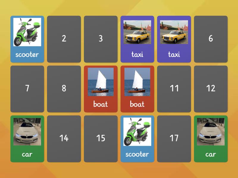 transportation - Matching pairs