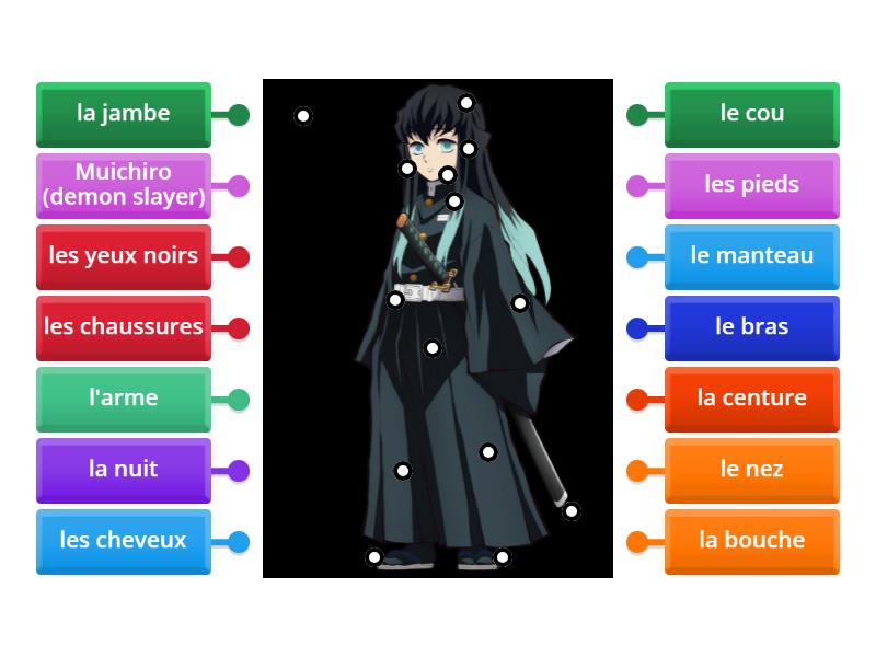 Muichiro (demon slayer) - Labelled diagram