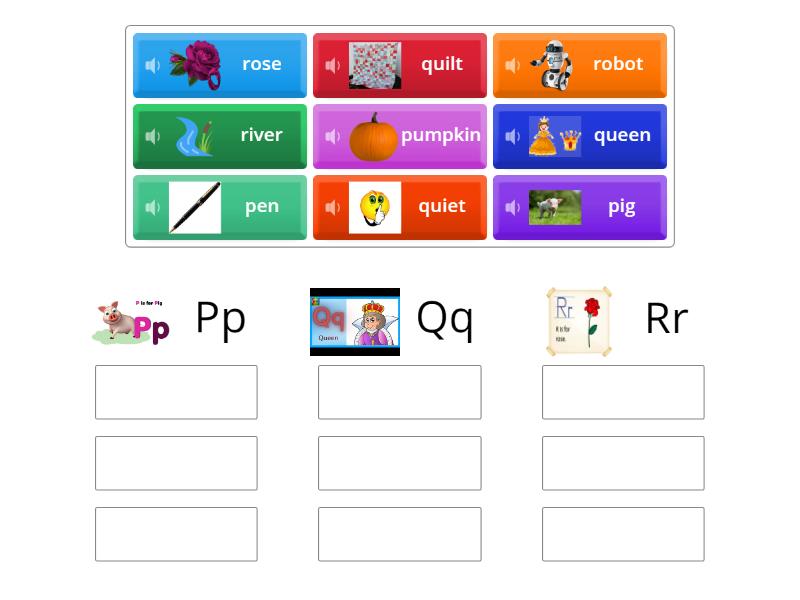 Pp, Qq, Rr - Group sort