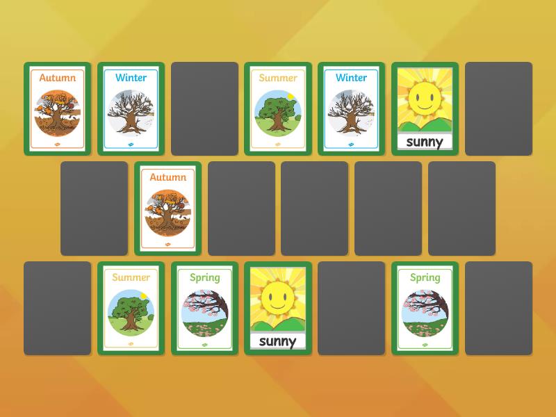 Seasons and Weather - Matching pairs