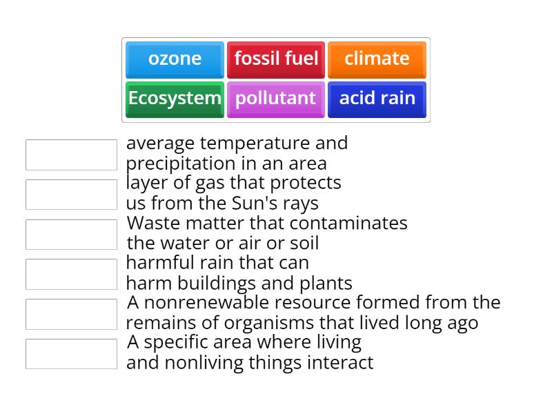 Air pollution game - Match up