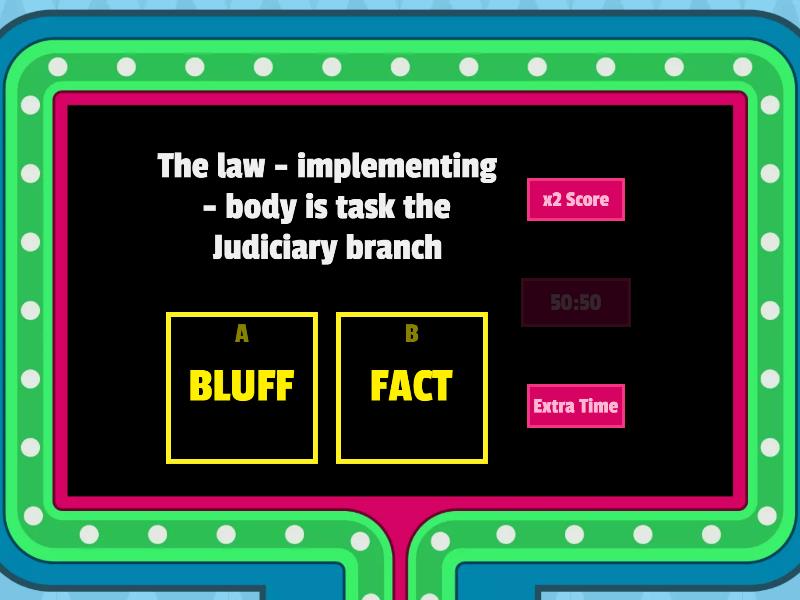Fact or Bluff UCSP - Gameshow quiz