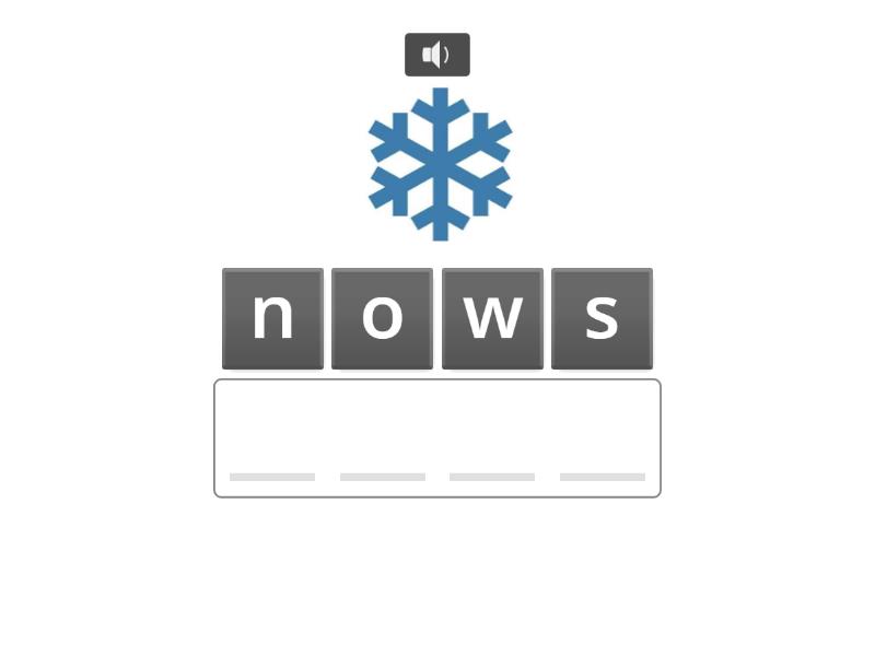 Spelling Winter Words - Anagram