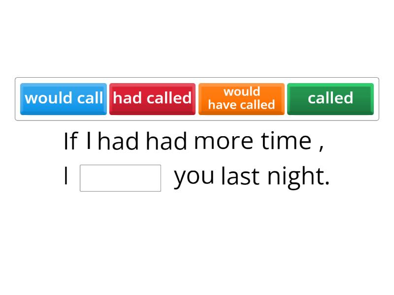 Conditionals - Complete the sentence