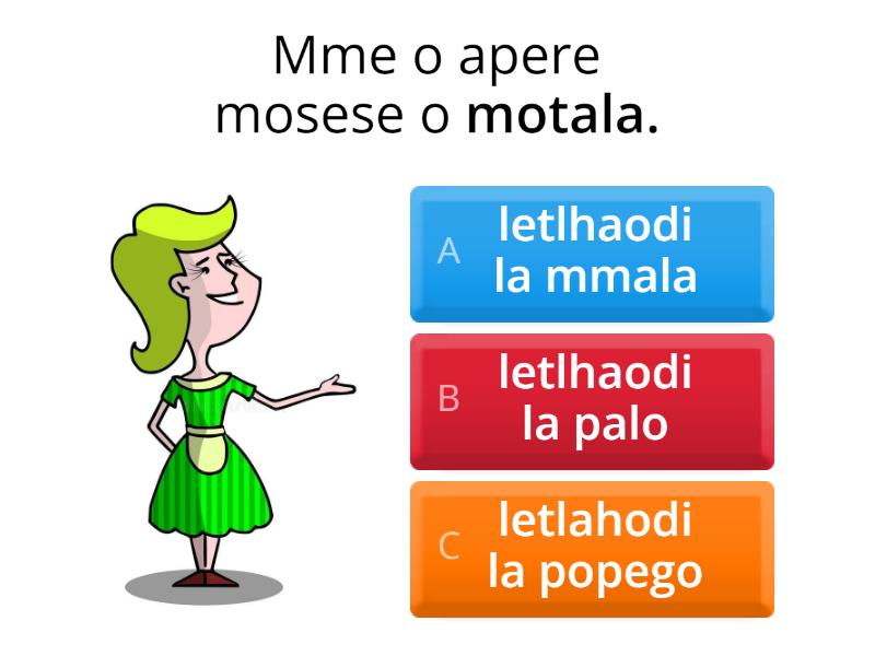 Matlhaodi/ Adjectives - Quiz