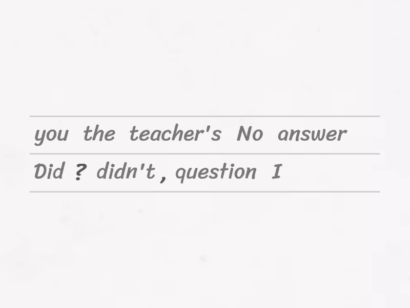 Past Simple regular questions + short answers - Unjumble