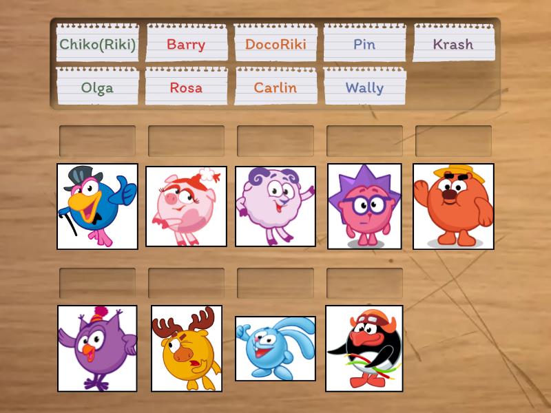 Kikoriki Characters - Match up