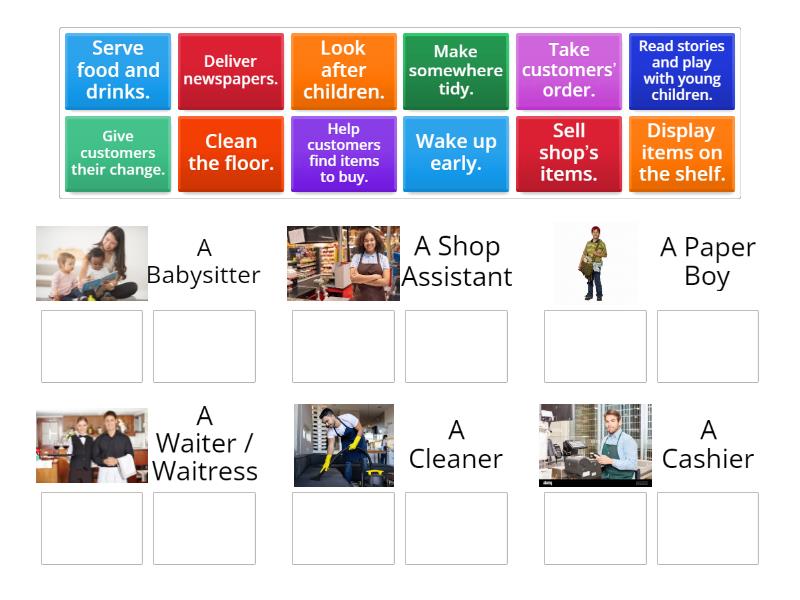 Finding a Job- Vocabulary - Group sort