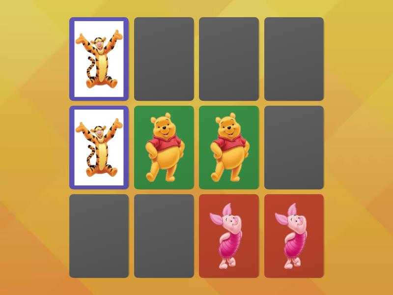 MEMORY WINNIE THE POOH - Matching pairs