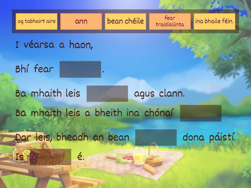 Colscaradh (3) - Complete the sentence