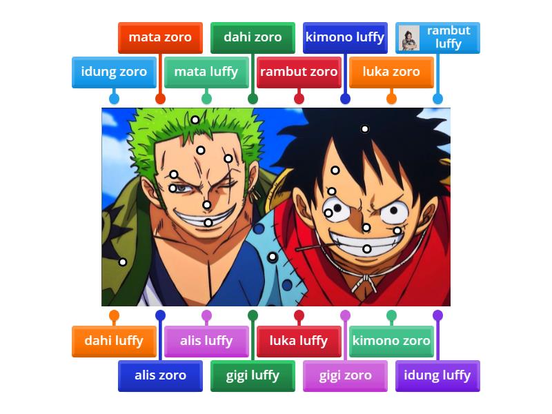 Zoro to luffy bagian bagian - Labelled diagram