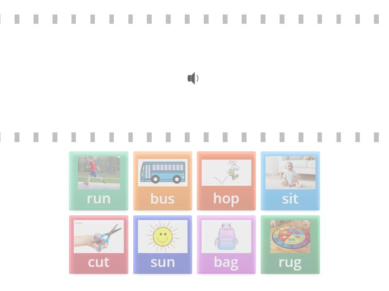 My 1st day _ Mixed CVC words - Find the match