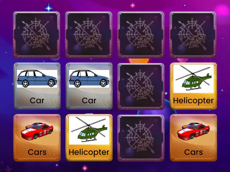 GAME - TRANSPORTATION - Inicial 2 - Matching pairs