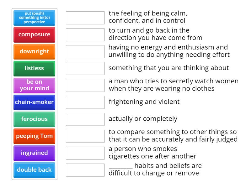 Chapters 15-20 Definitions Set 2 - Match up