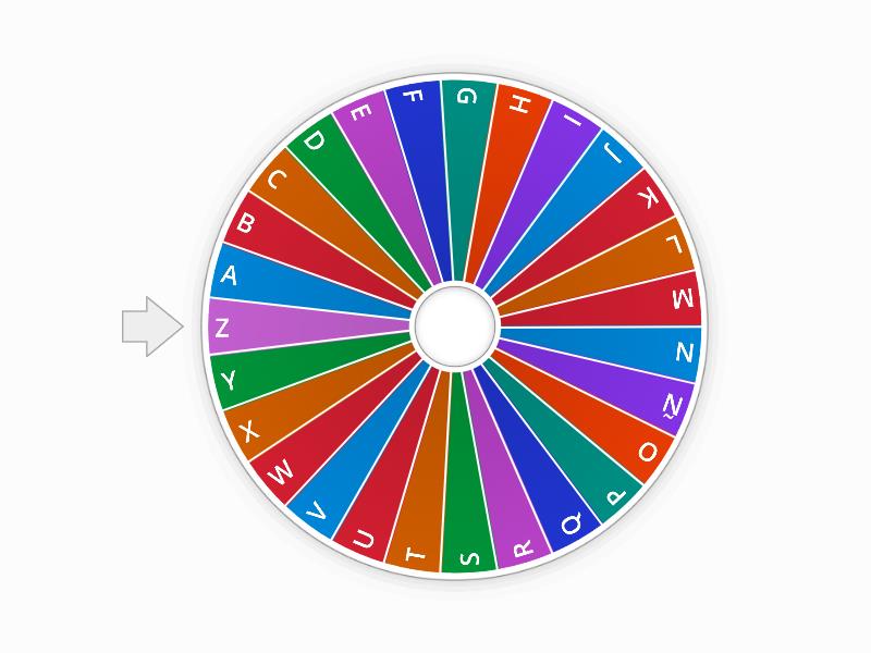 ruleta de letras - Rueda aleatoria