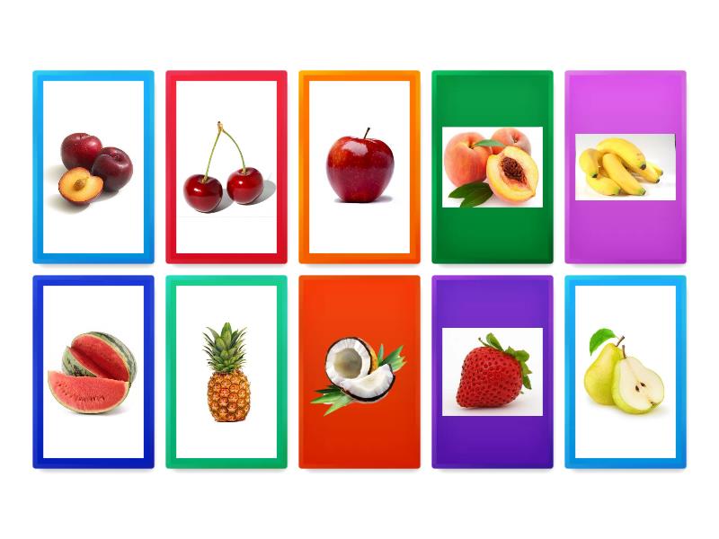 Las frutas. Responde a la pregunta: Qué es eso? Eso es un /una - Flip tiles