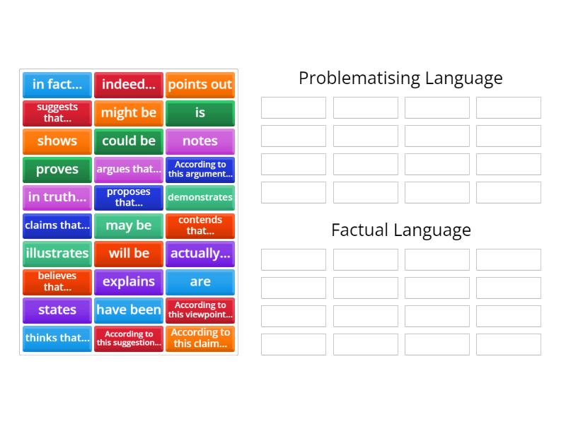 Argument Language - Group sort