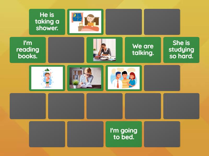 Present Continuous Game - Matching pairs