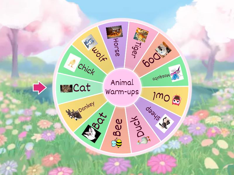 Animal Warm-ups - Random wheel