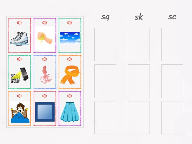 My school is cool WC3 U9 l4 Phonics - Group sort