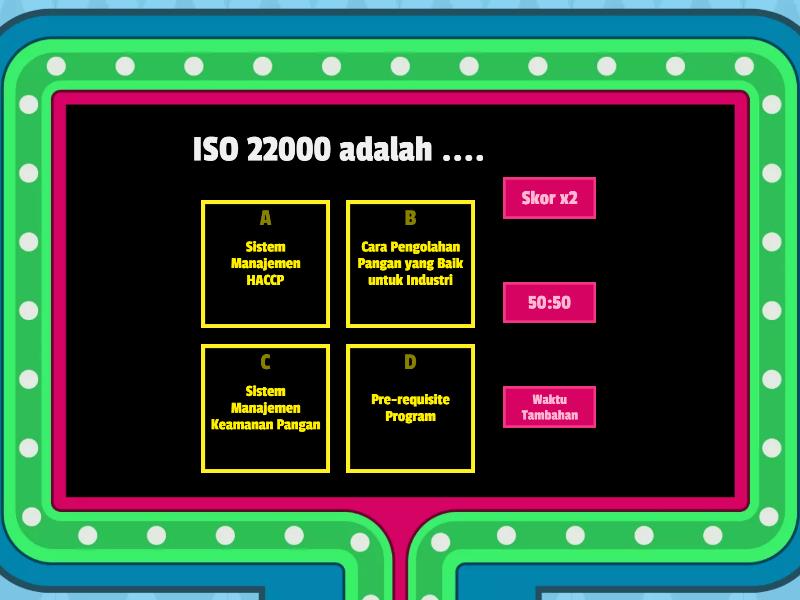 ISO 22000 - Gameshow quiz