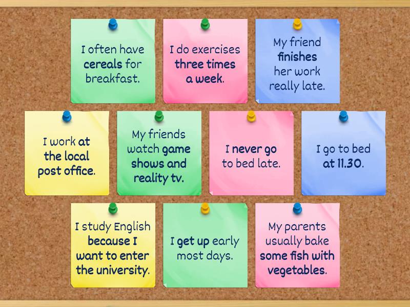 RM A2 3C questions present simple - Flip tiles