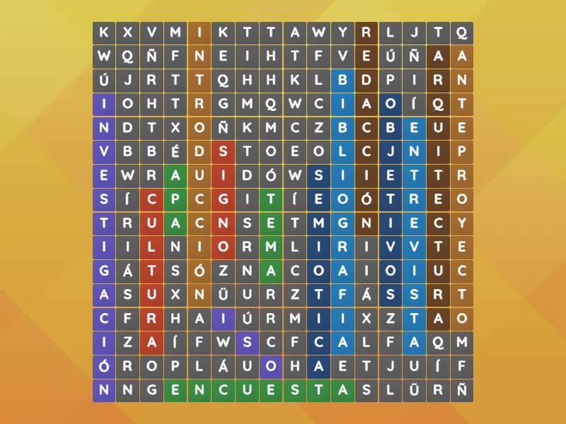 RECORDANDO TERMINOLOGÍA - Sopa de letras