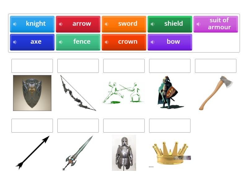 Knights vocabulary - Match up