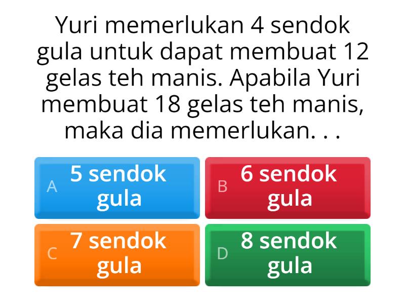 Konsep Kesamaan Rasio - Cuestionario